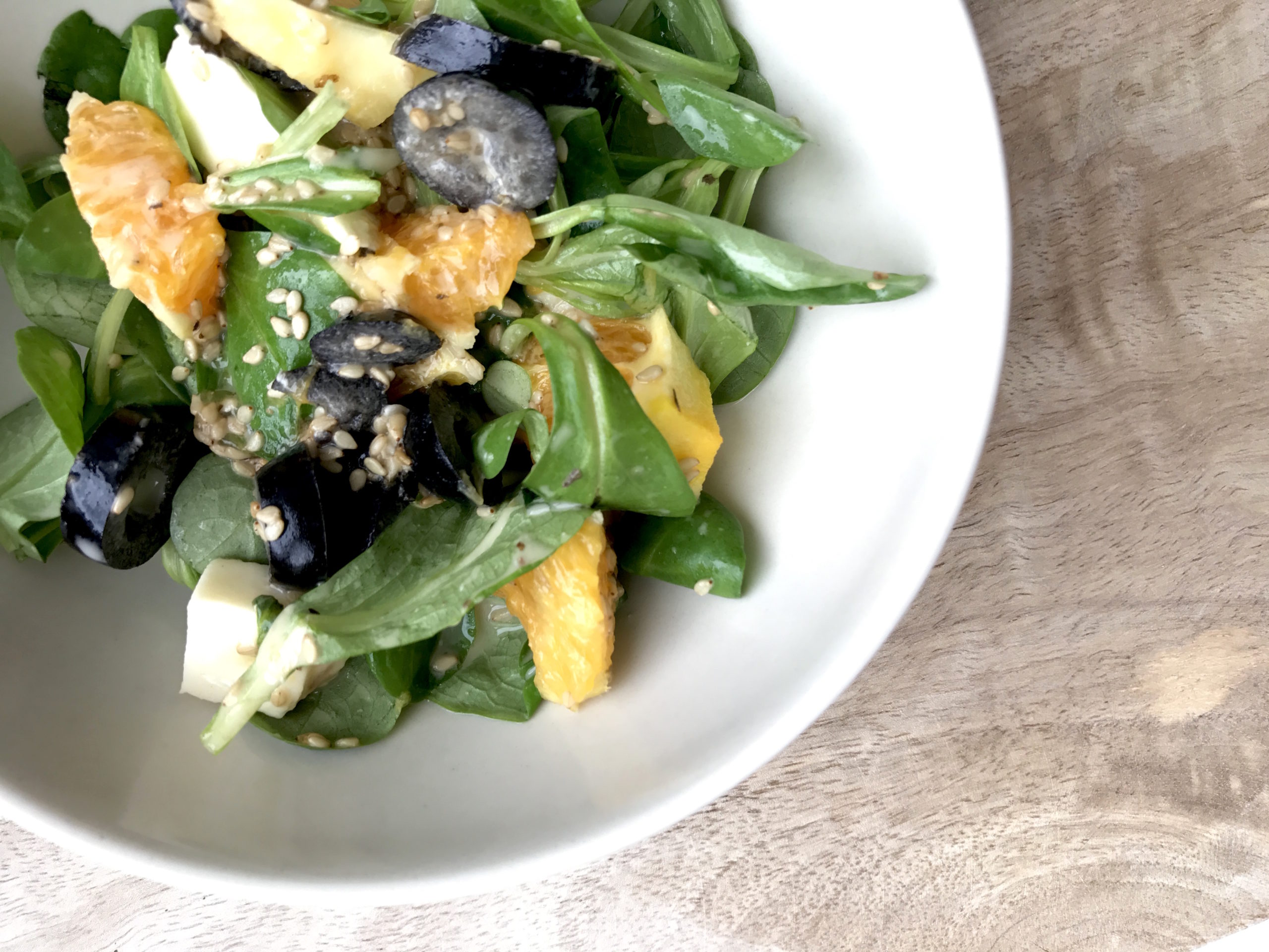 Field Greens with Mozzarella and Saffron and Orange Aioli by Andrea ...