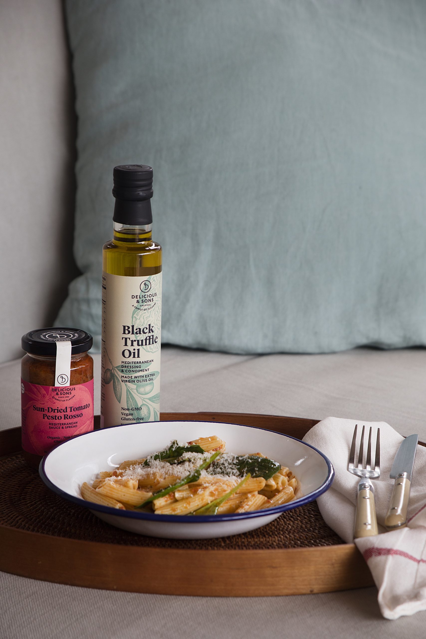 Macarrones de Quinoa & Pesto Rosso - Delicious & Sons